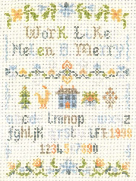 Traditional Alphabet sampler cross stitch kits and charts